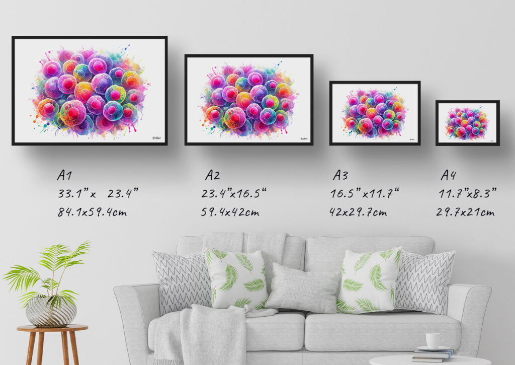 Stem cells Wall Art Print Watercolour Science Biology Medical Doctor ...