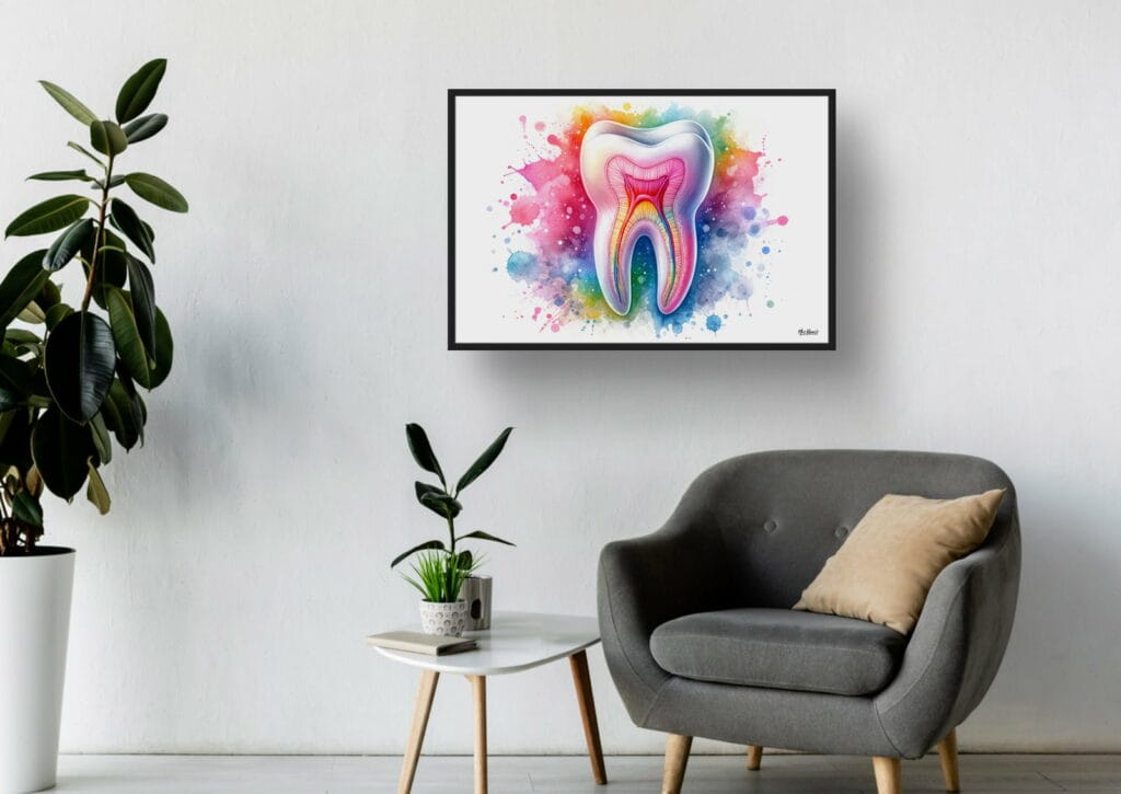 Molar anatomy Wall Art Print Watercolour Tooth Dental Dentist Medical ...