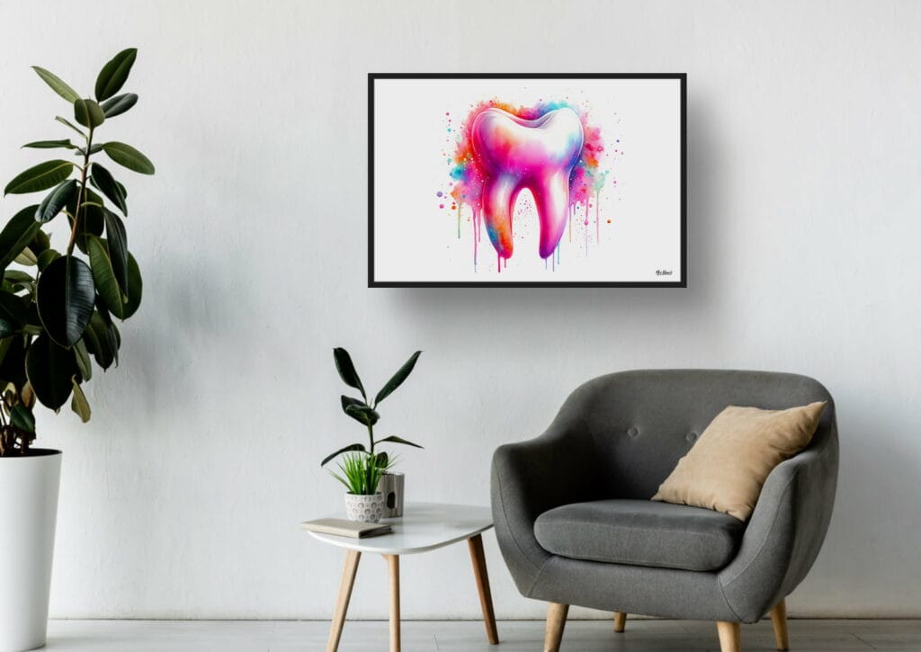 Molar tooth Wall Art Print Watercolour Tooth Dental Dentist Medical ...