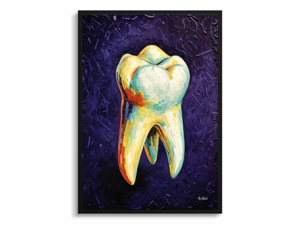 Impressionist Whirling Molar Print - Dentist Wall Art